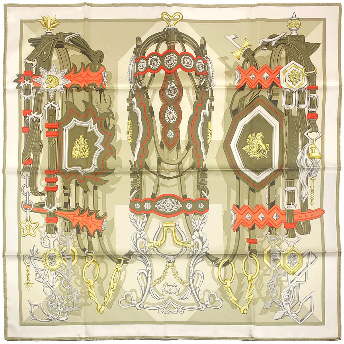 Hermes Scarf "Brides et Destin" by Daiske Nomura 90cm Silk | NWT ...