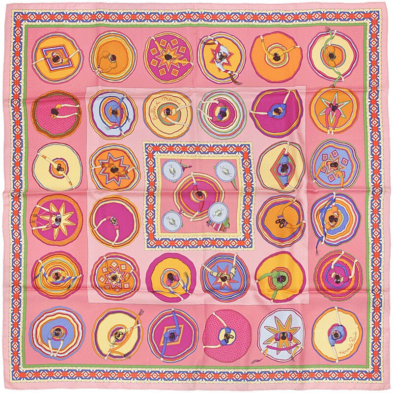 Hermes Scarf "Belles du Mexique" by Virginie Jamin 90cm Silk ...